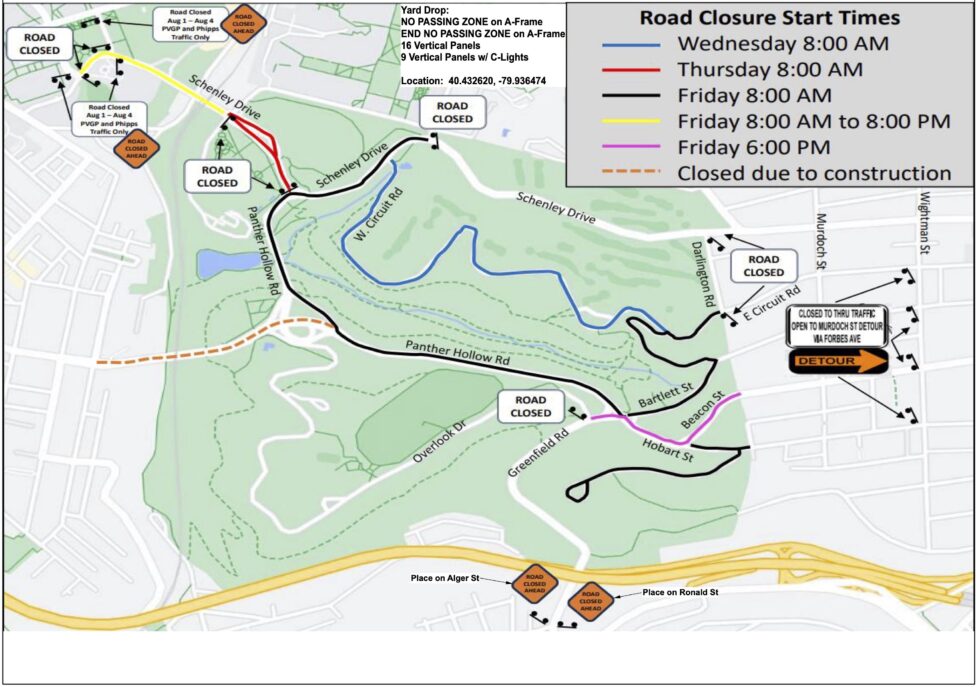 Schenley Park Race Weekend Maps, Parking, Shuttles & Guest Info | PVGP