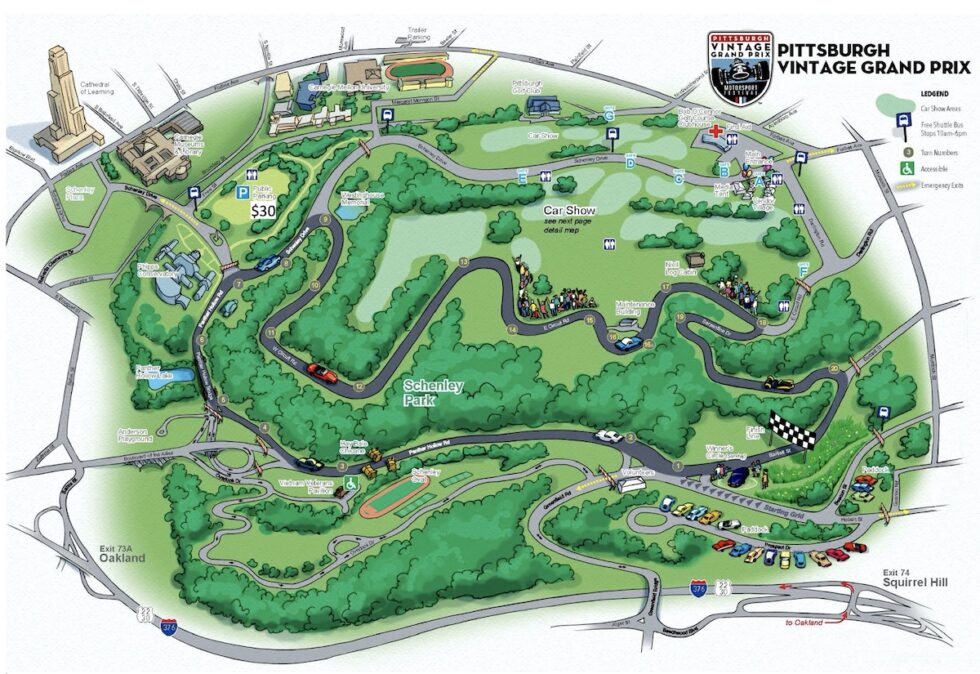 Schenley Park Race Weekend Maps, Parking, Shuttles & Guest Info | PVGP